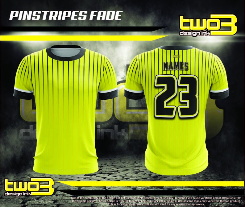 Pinstripe Fade Full Sublimated Jersey - Etsy