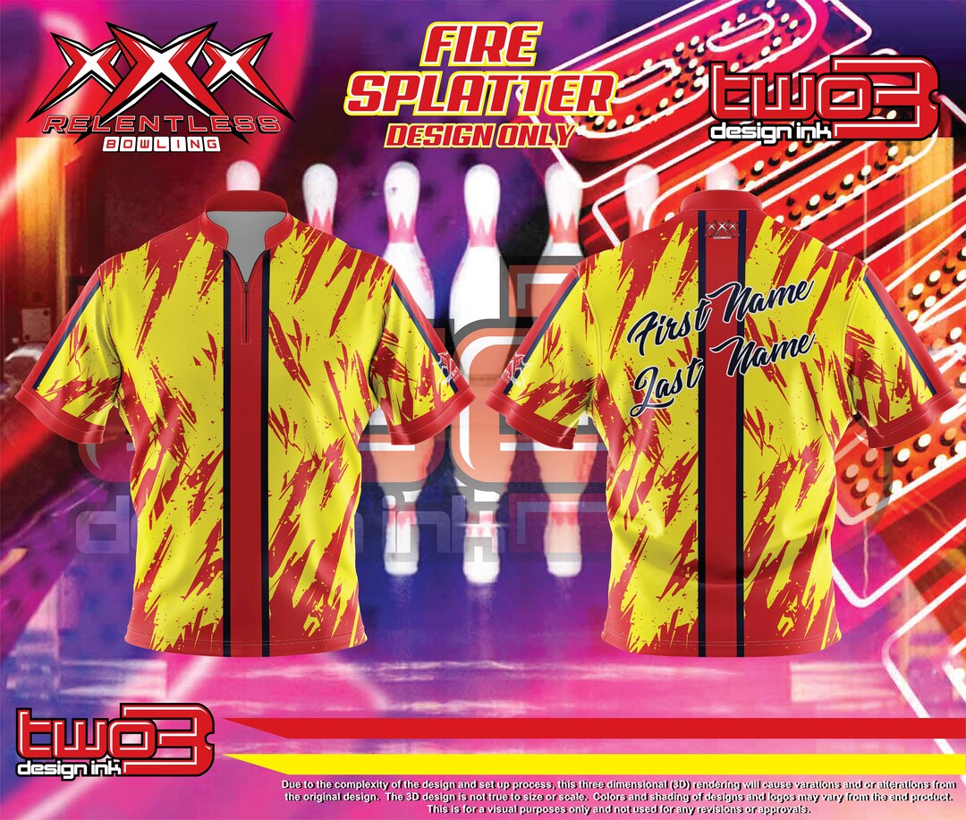 Fire Splatter Full Sublimated Jersey - Etsy