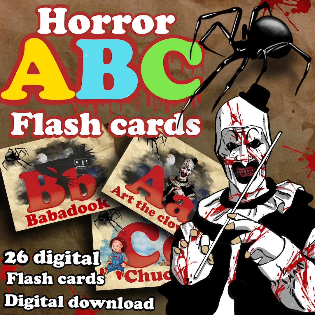 ABC Flashcards for HORROR LOVERS - Etsy