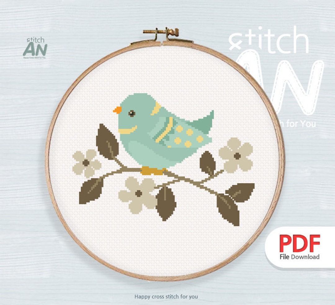 BIRD Cross Stitch Pattern Pdf,cross Stitch Chart,counted Cross Stitch ...