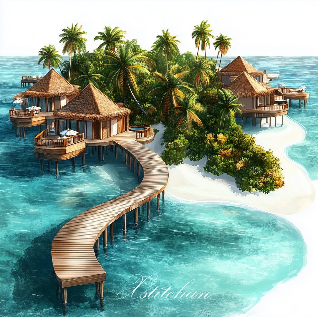 PCP0264 Maldive Full Coverage Cross Stitch Pattern PDF Cross Stitch ...