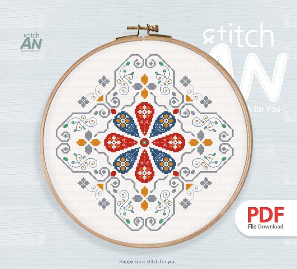 GEOMETRIC Cross Stitch Pattern Pdfcross Stitch Chartcounted - Etsy