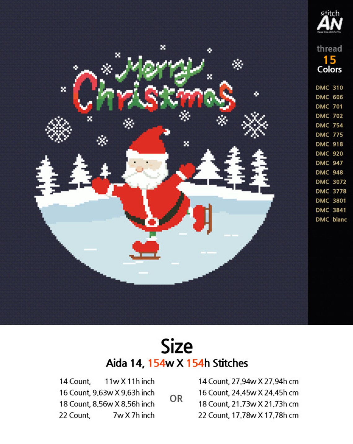 Santa Claus Cross Stitch Pattern Pdfcross Stitch | Etsy