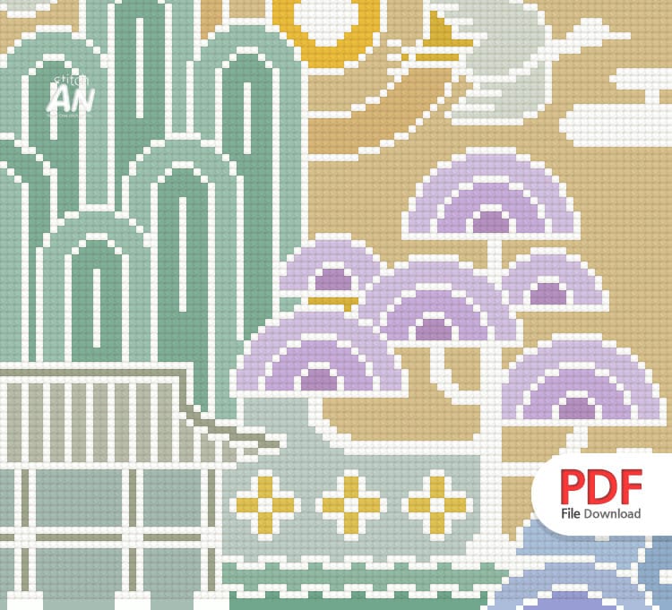 KOREA Cross Stitch Pattern Pdfcross Stitch Chartcounted - Etsy
