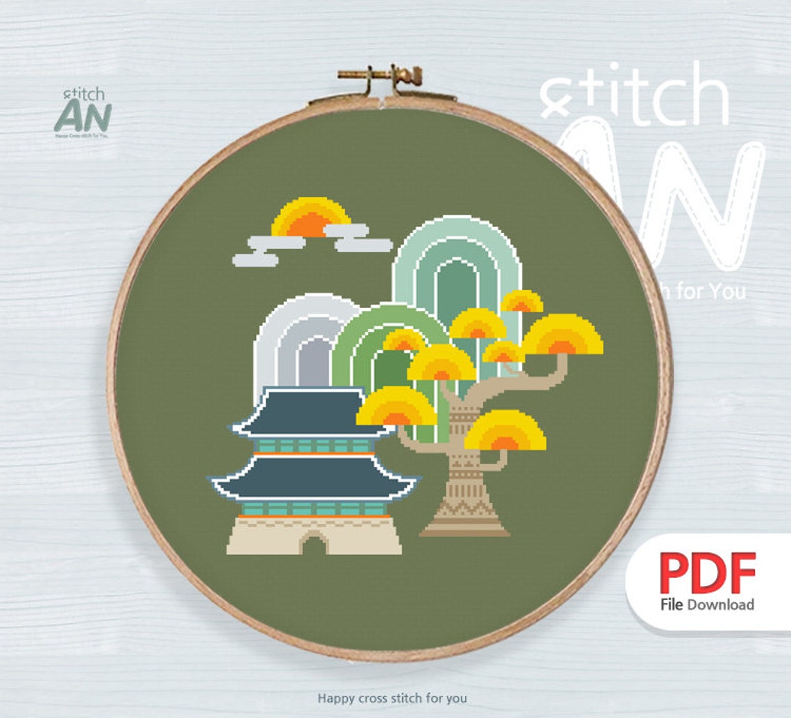 KOREA Cross Stitch Pattern Pdfcross Stitch Chartcounted - Etsy