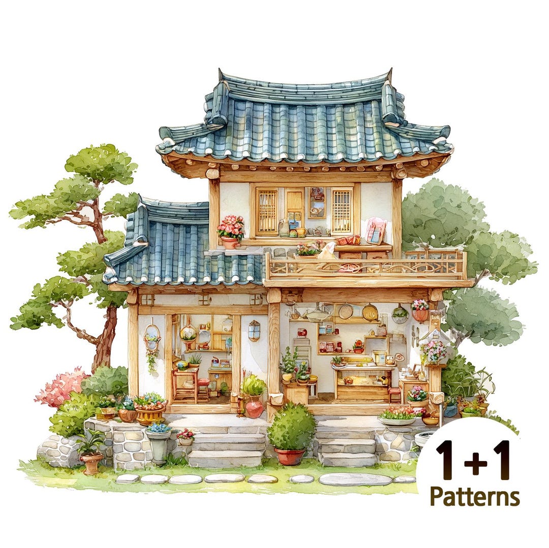 PCP0450 Hanok Full PDF Full Coverage Cross Stitch Pattern Instant ...