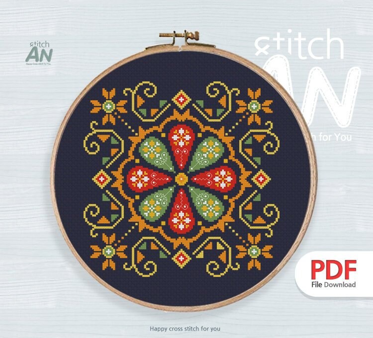 GEOMETRIC Cross Stitch Pattern Pdfcross Stitch Chartcounted - Etsy