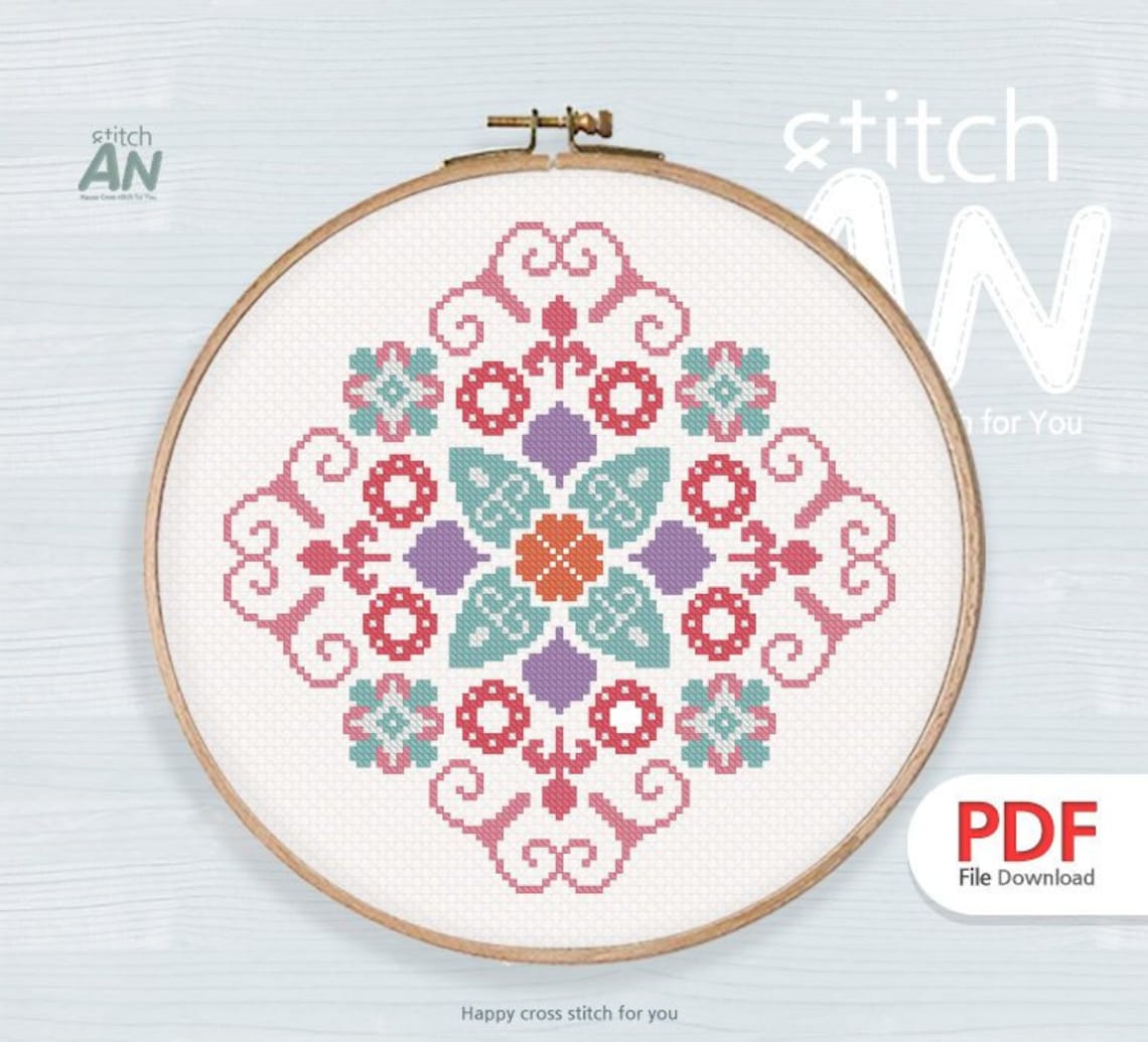 Geometric Cross Stitch Pattern Pdfcross Stitch Chartcounted - Etsy