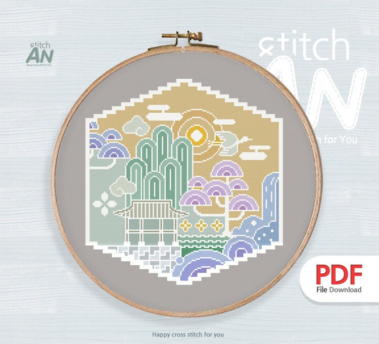 KOREA Cross Stitch Pattern Pdfcross Stitch Chartcounted - Etsy
