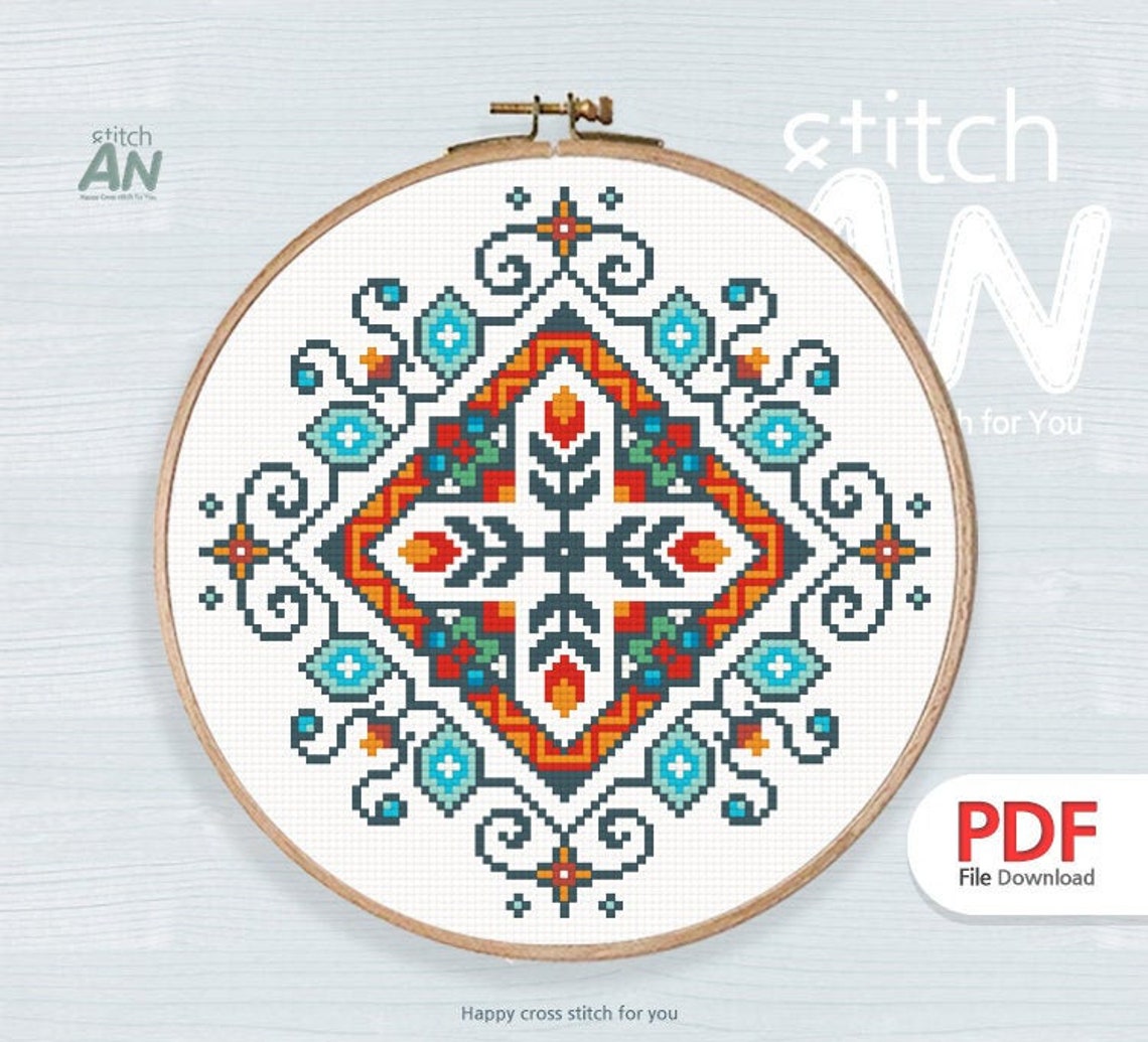 GEOMETRIC Cross Stitch Pattern Pdfcross Stitch Chartcounted - Etsy