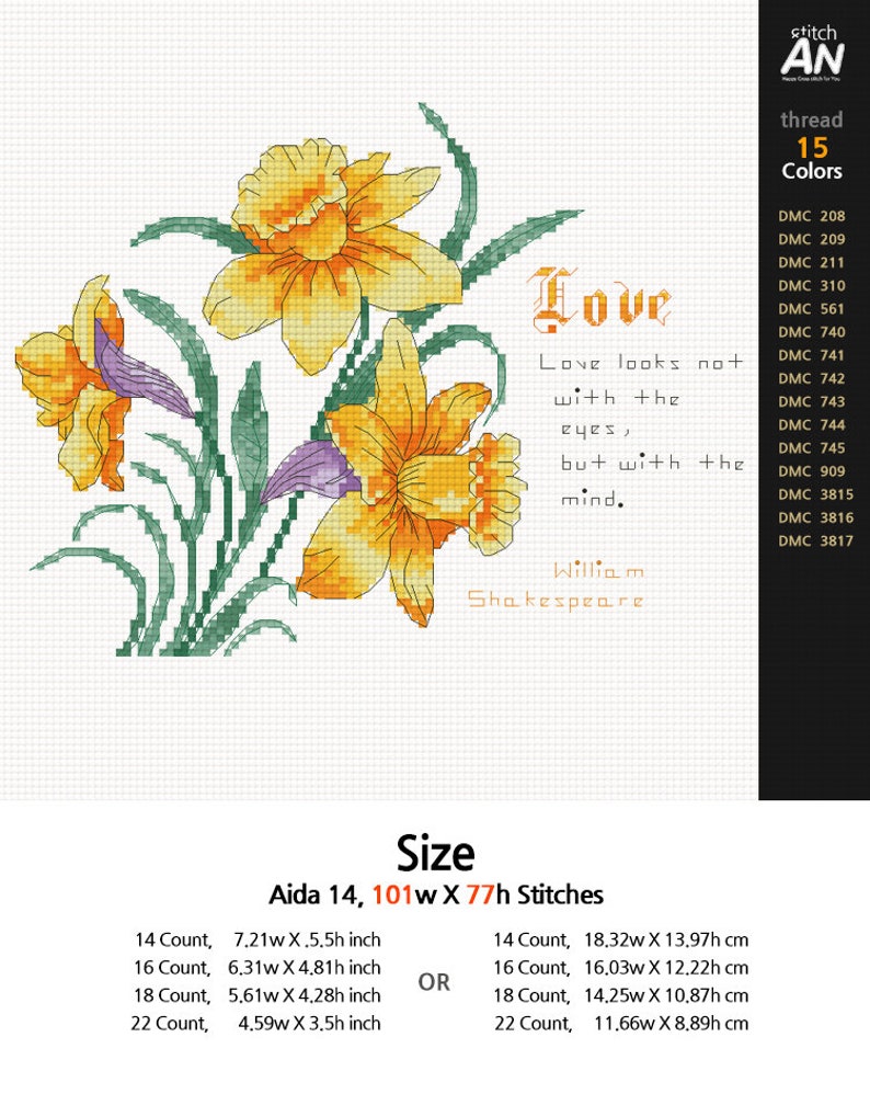 LOVE Cross Stitch Pattern Pdfcross Stitch Chartcounted Cross - Etsy