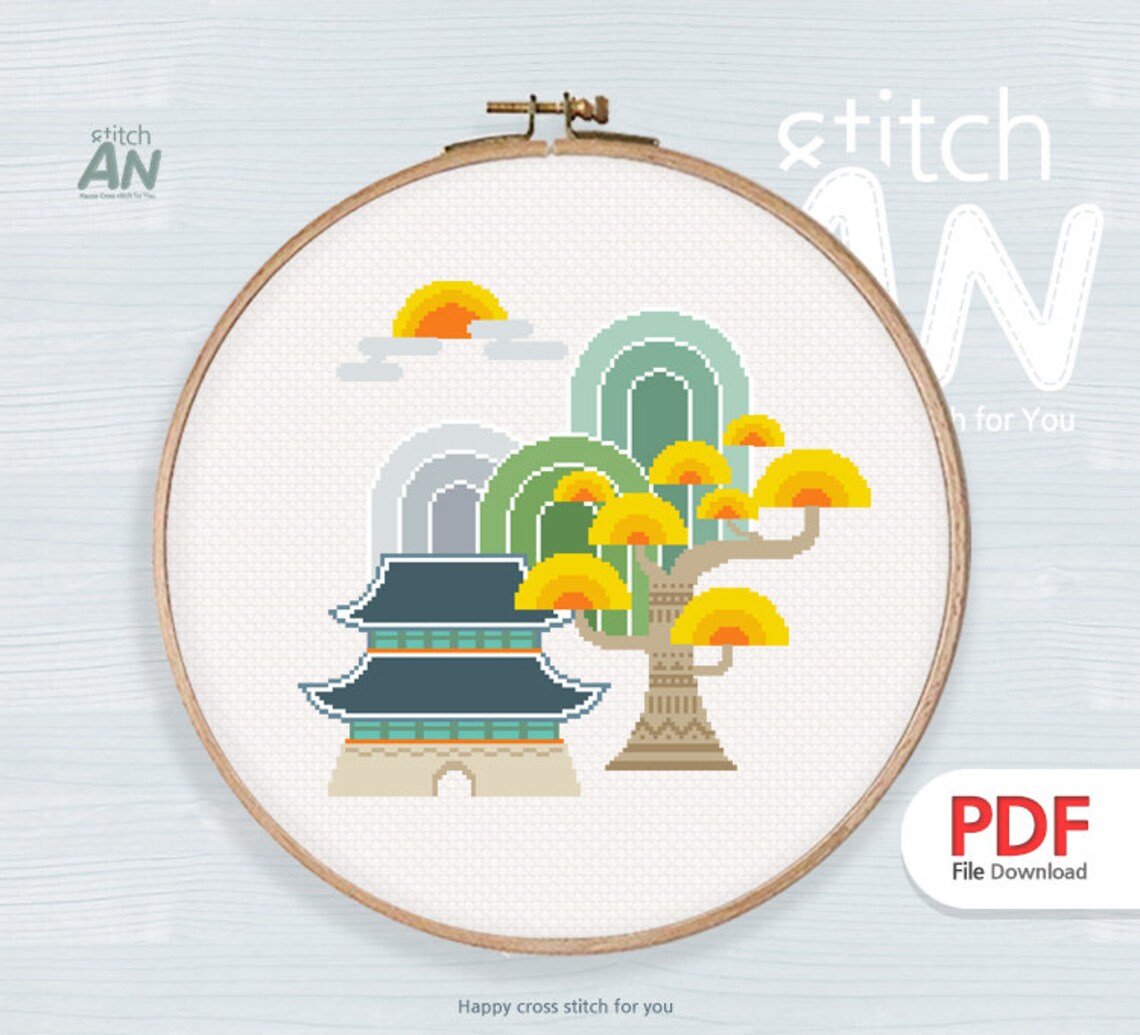 KOREA Cross Stitch Pattern Pdfcross Stitch Chartcounted - Etsy