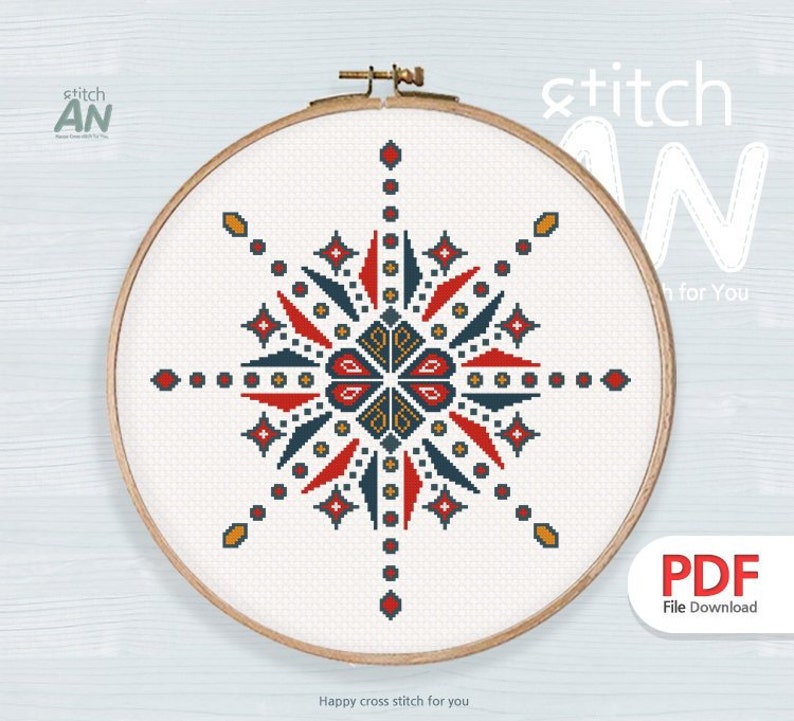 GEOMETRIC cross stitch pattern PDFCross Stitch chartCounted | Etsy