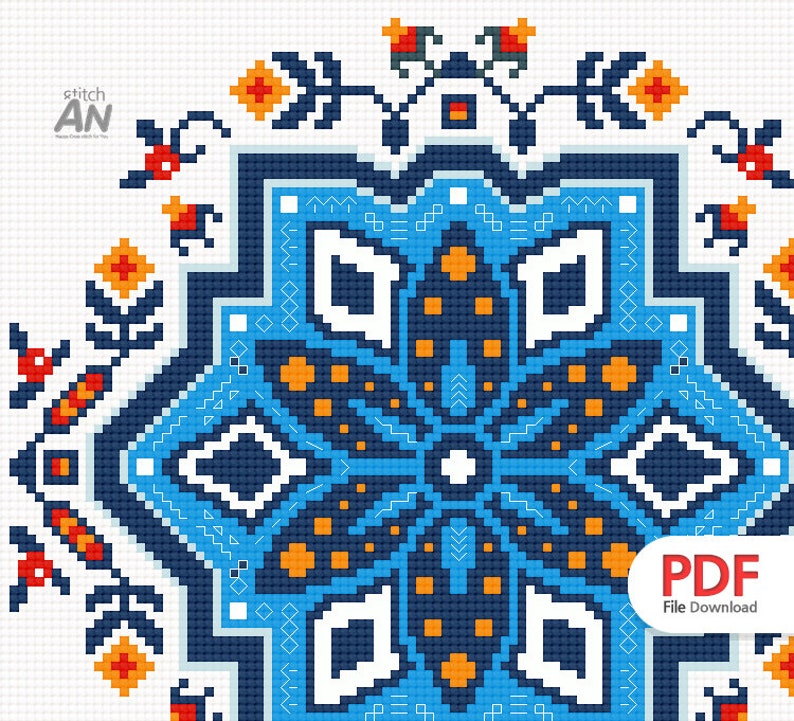 GEOMETRIC Cross Stitch Pattern Pdfcross Stitch Chartcounted - Etsy