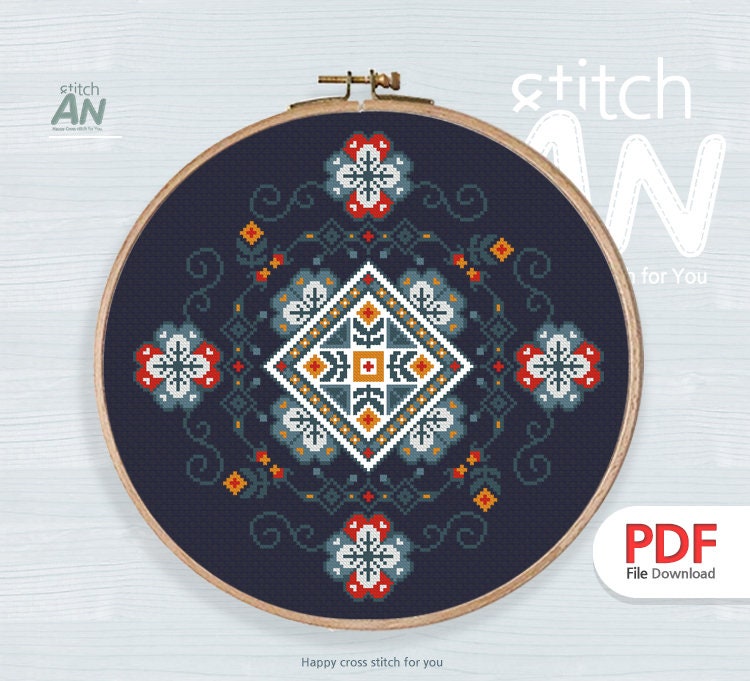 GEOMETRIC Cross Stitch Pattern Pdfcross Stitch Chartcounted | Etsy