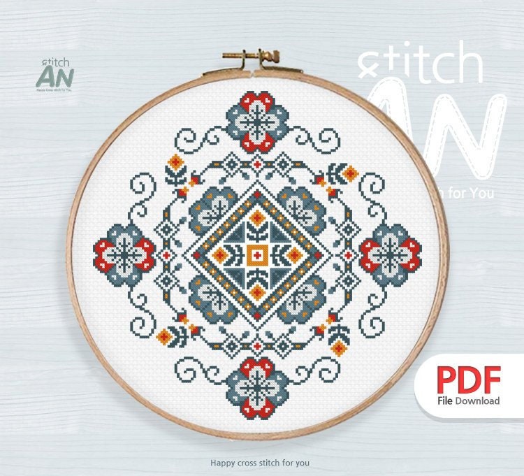 GEOMETRIC Cross Stitch Pattern Pdfcross Stitch Chartcounted | Etsy