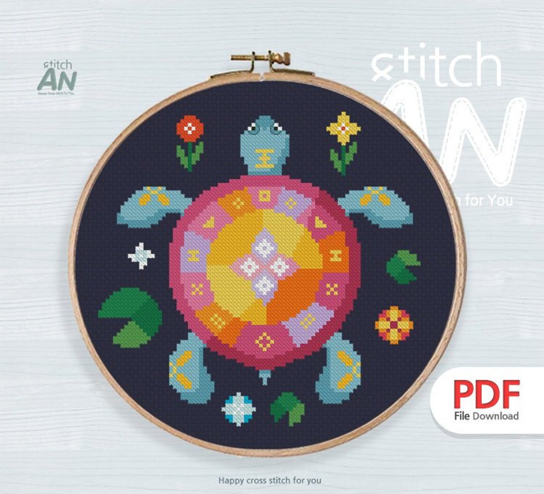 Turtle Cross Stitch Pattern Pdfcross Stitch Chartcounted - Etsy