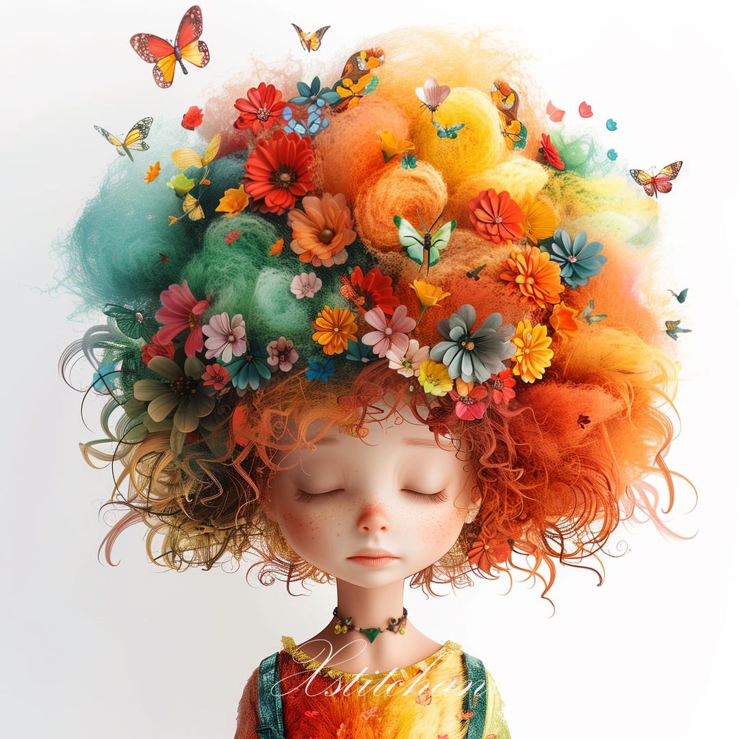 PCP0206 Adorable Little Girl PDF Full Coverage Cross Stitch Pattern ...