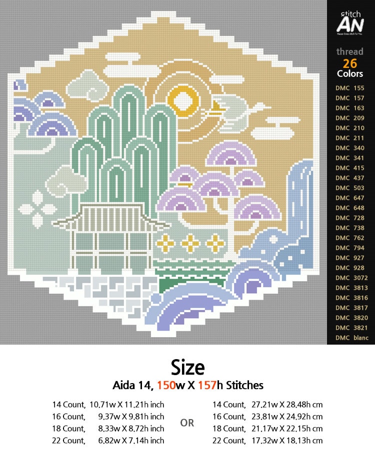 KOREA Cross Stitch Pattern Pdfcross Stitch Chartcounted - Etsy