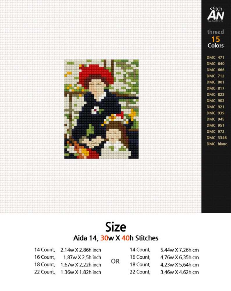 Renoir 'two Sisters' Cross Stitch Pattern Pdf Modern | Etsy