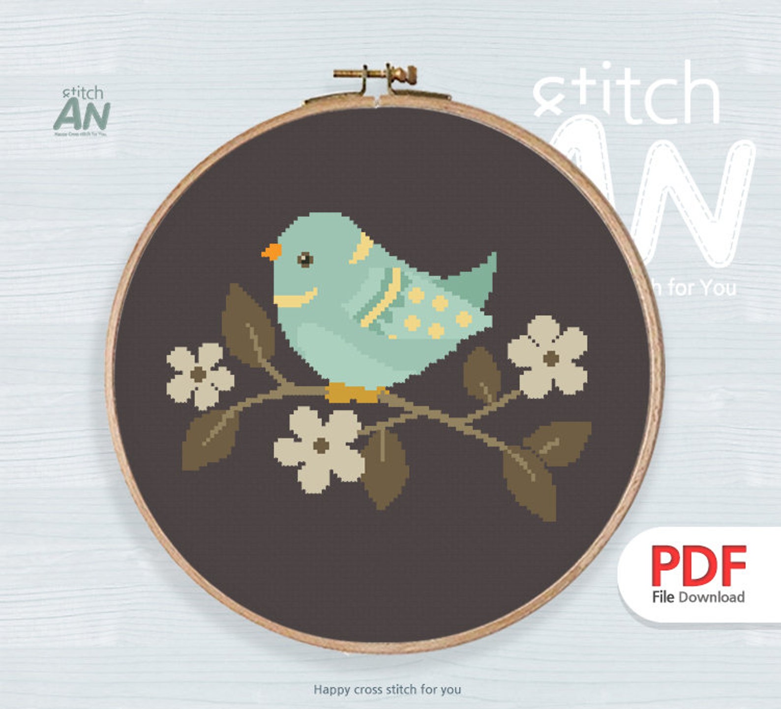 BIRD Cross Stitch Pattern Pdfcross Stitch Chartcounted Cross - Etsy