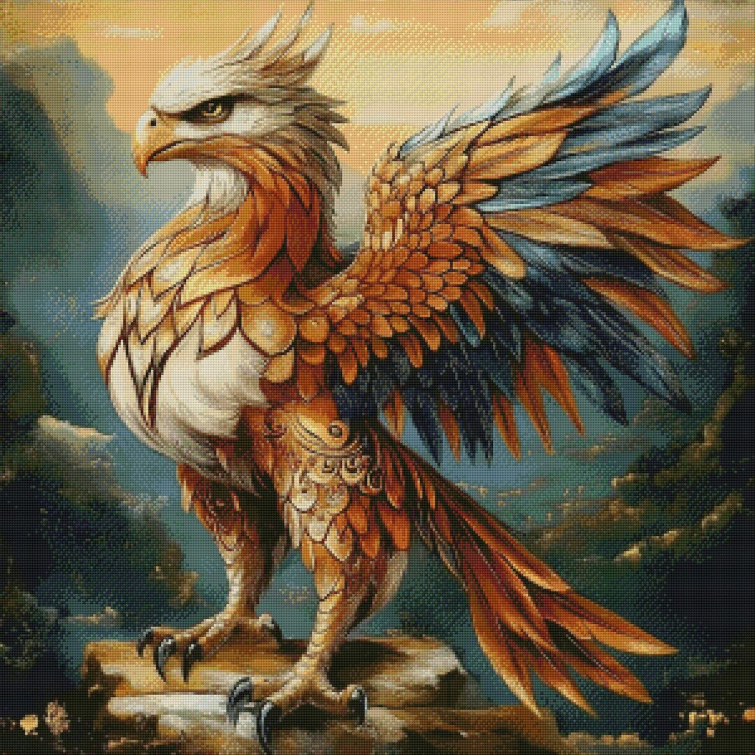 PCP0085 Griffin Full Coverage Cross Stitch Pattern PDF Cross Stitch ...