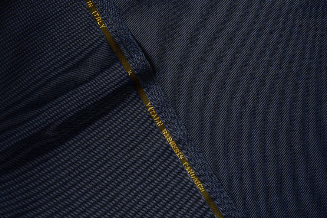 Bird's Eye Blue Pure Wool Super 110'S Suiting Fabric of Vitale Barberis ...