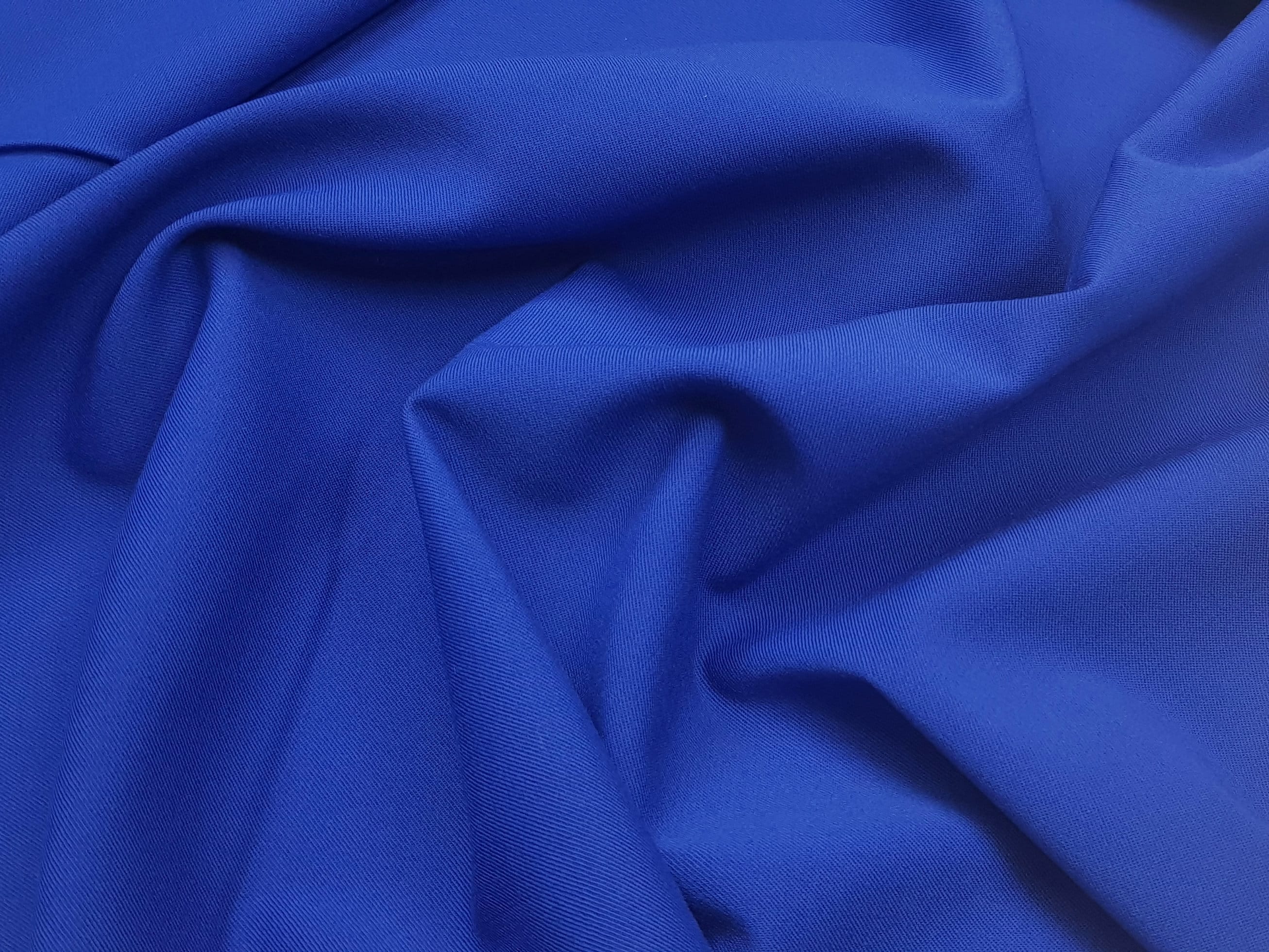 Royal Blue Suiting Stretch Fabric. Wool Blend. Used for Sewing Cabin ...