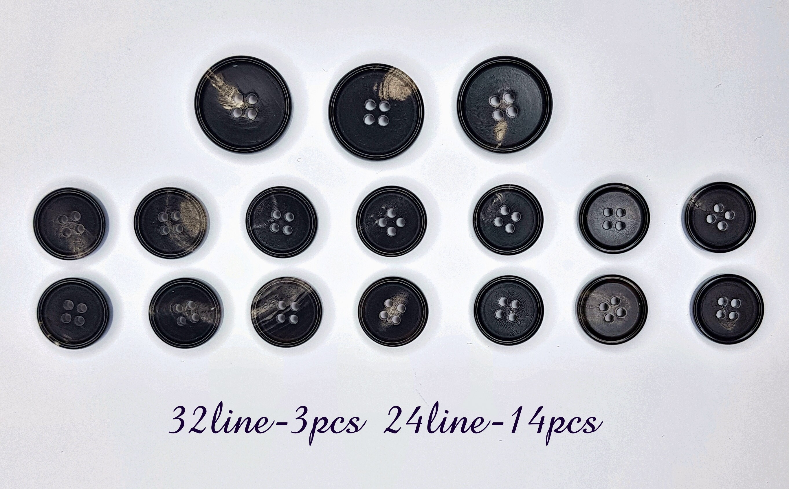 Genuine Horn Buttons Set for Suit Jacket, Blazer, Sport Coat, Vest ...