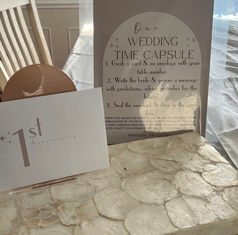 Wedding Time Capsule Modern Arch Collection Sign, Advice Cards ...