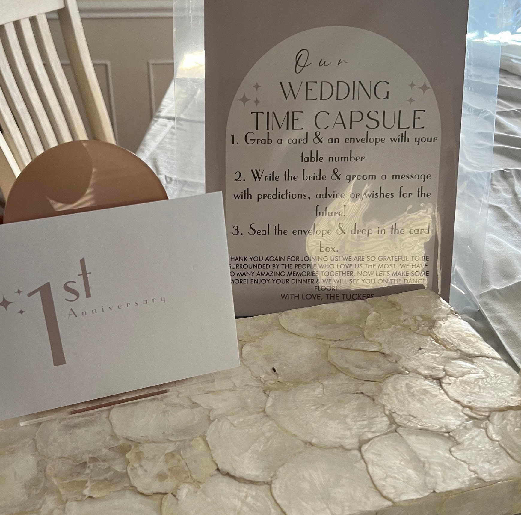 Wedding Time Capsule Modern Arch Collection Sign, Advice Cards ...