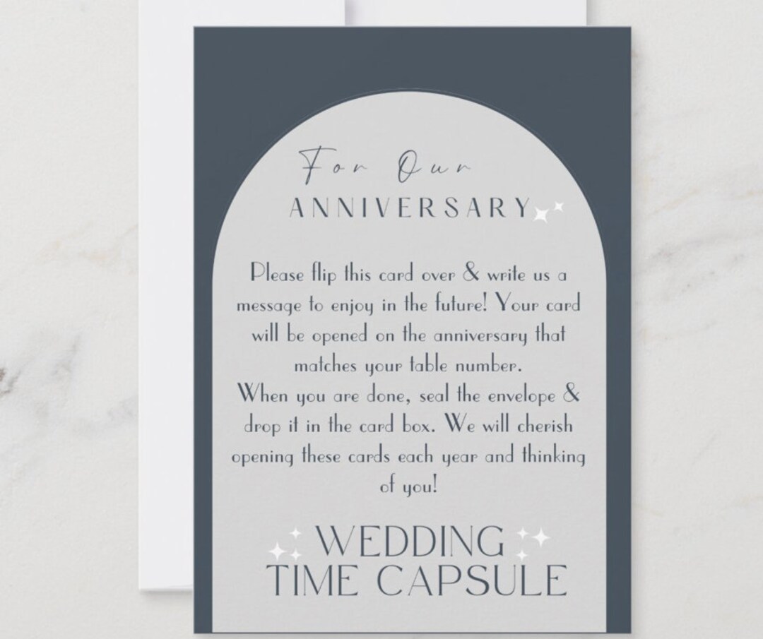 Blue & Gray Minimalist Wedding Time Capsule Modern Arch Collection ...