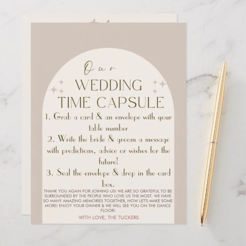 Wedding Time Capsule - Etsy