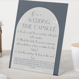 Wedding Time Capsule Modern Arch Collection Sign, Advice Cards ...