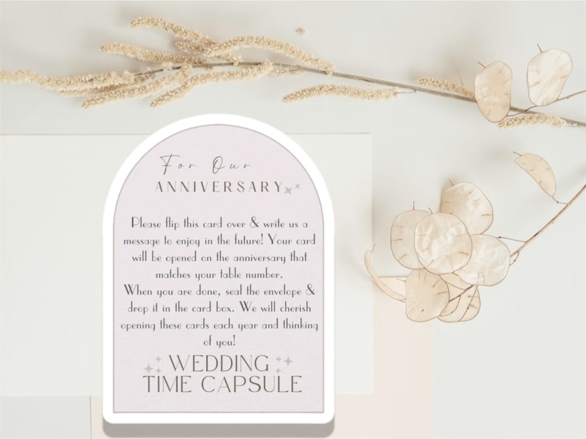 Wedding Time Capsule Modern Arch Collection Sign, Advice Cards ...
