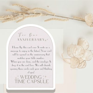 Wedding Time Capsule Modern Arch Collection Sign, Advice Cards, Envelopes. Customizable, Digital ...