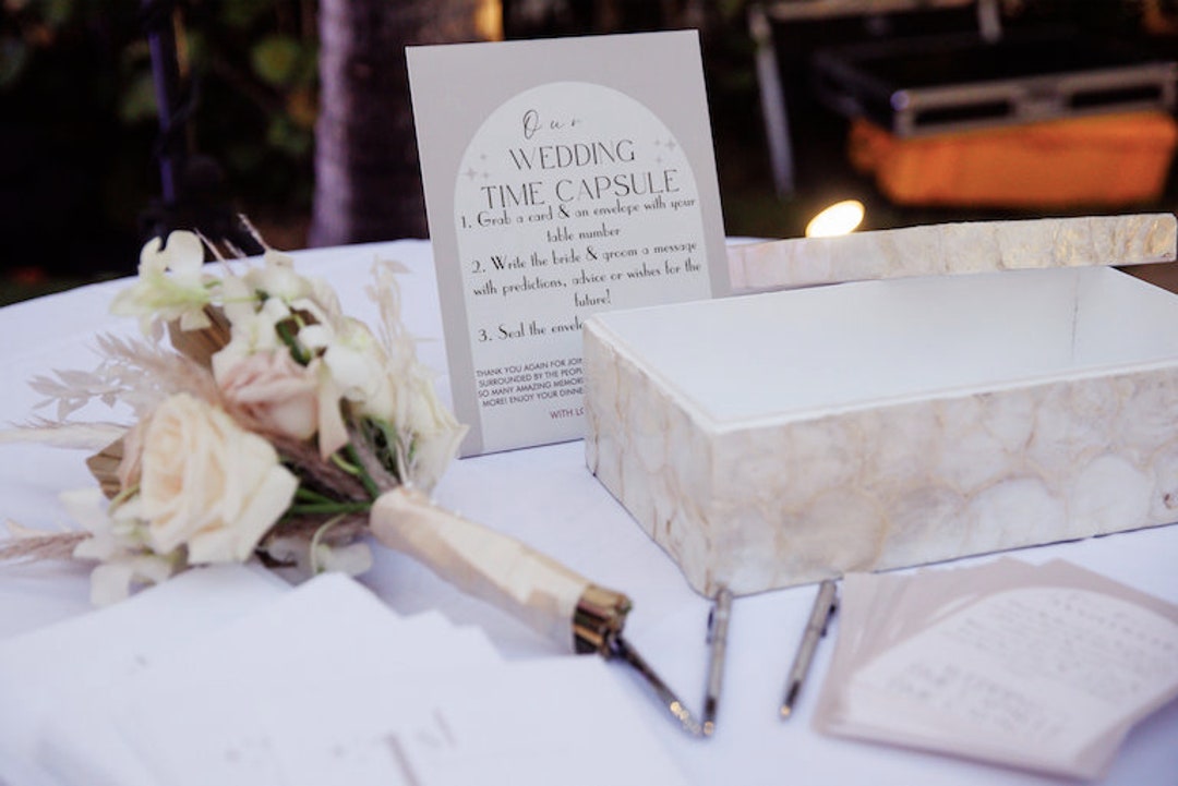 Wedding Time Capsule Modern Arch Collection Sign, Advice Cards ...