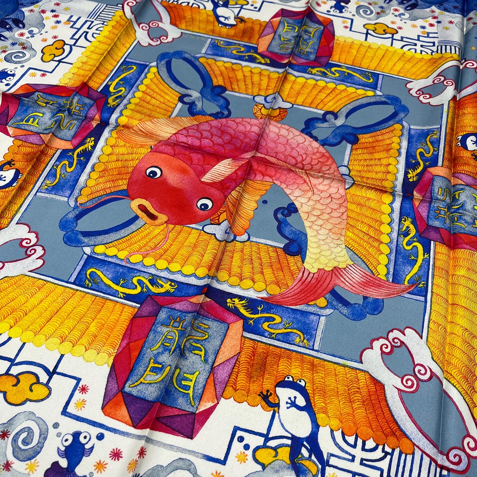 Mulberry Silk Twill Scarf, Heavyweight, Double Sided, Hand-painted ...