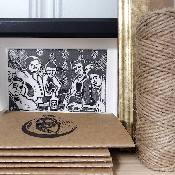 Linocut Portrait - Etsy