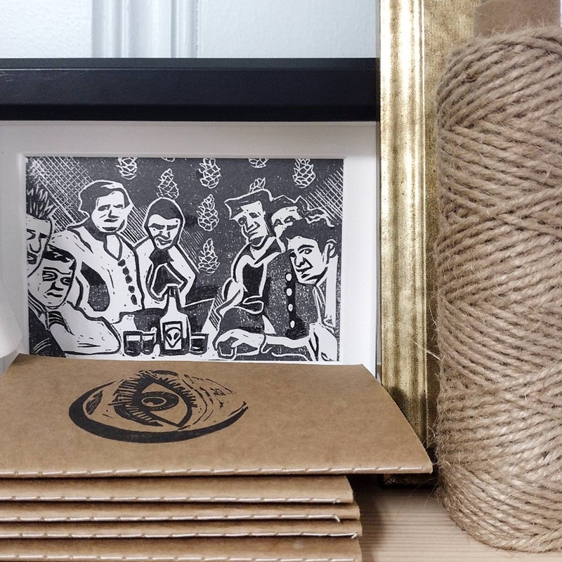 Linocut Portrait - Etsy