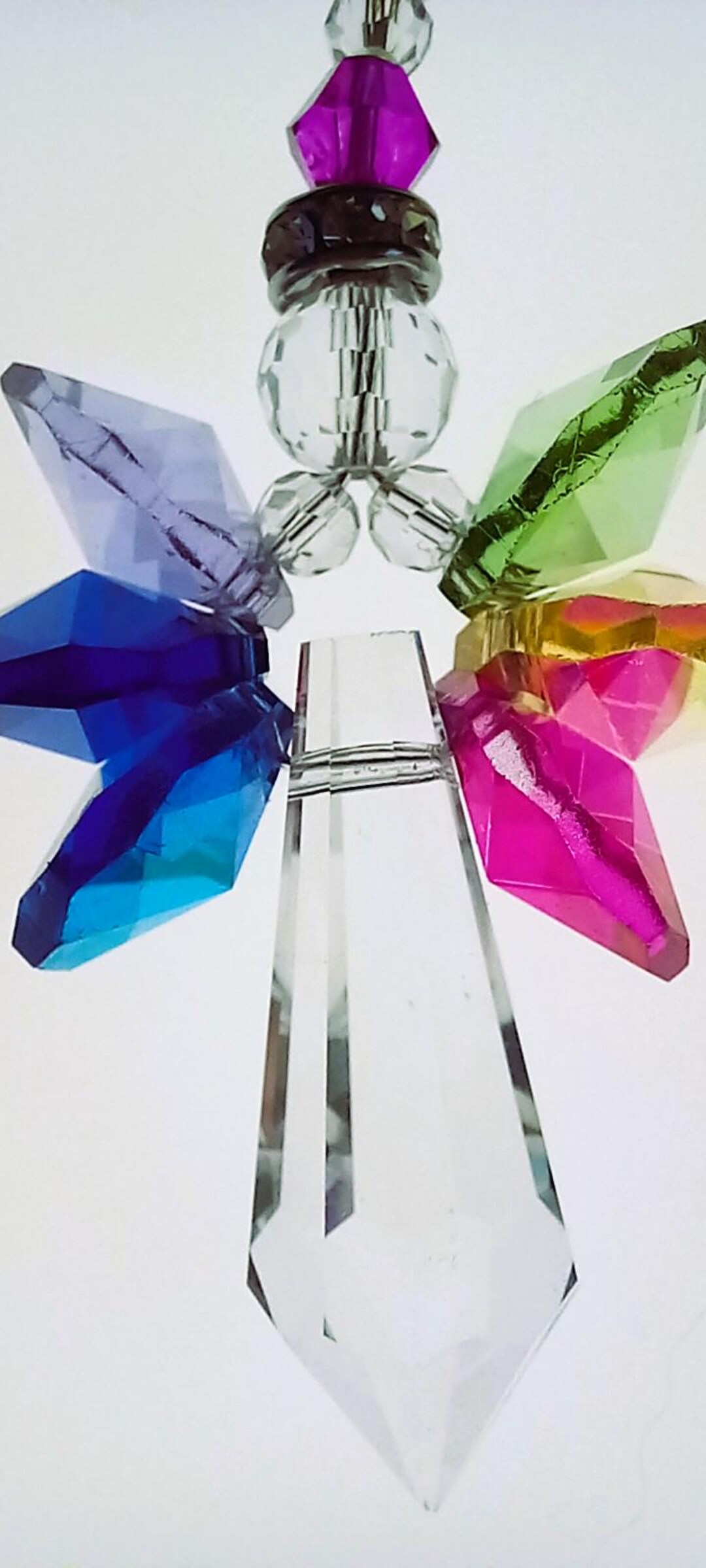 Large Confetti Angel Sun Catcher – Handmade Glass Angel Gift - Archive ...