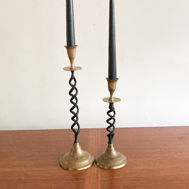 Iron Candlesticks - Etsy