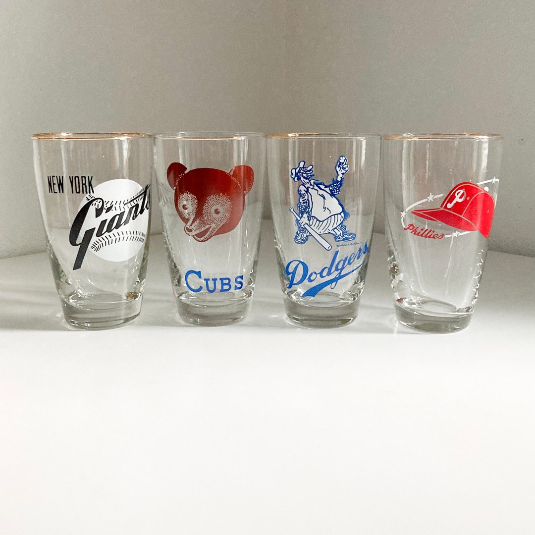 RARE Baseball Highball Glassware Set by Libbey, 1950's Baseball Team ...