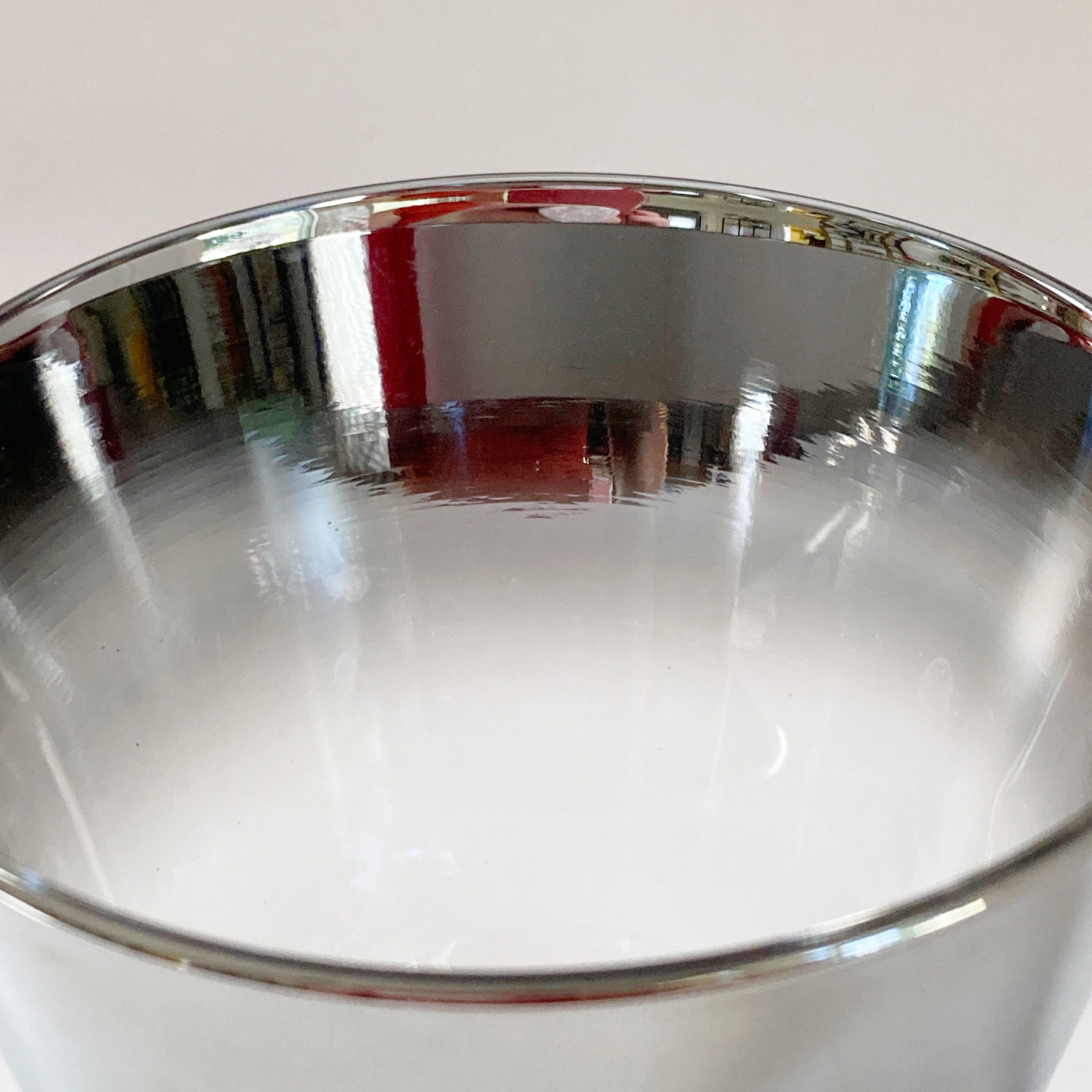Vitreon Queen's Lusterware Silver Fade Tumbler Glasses: Mid-century ...