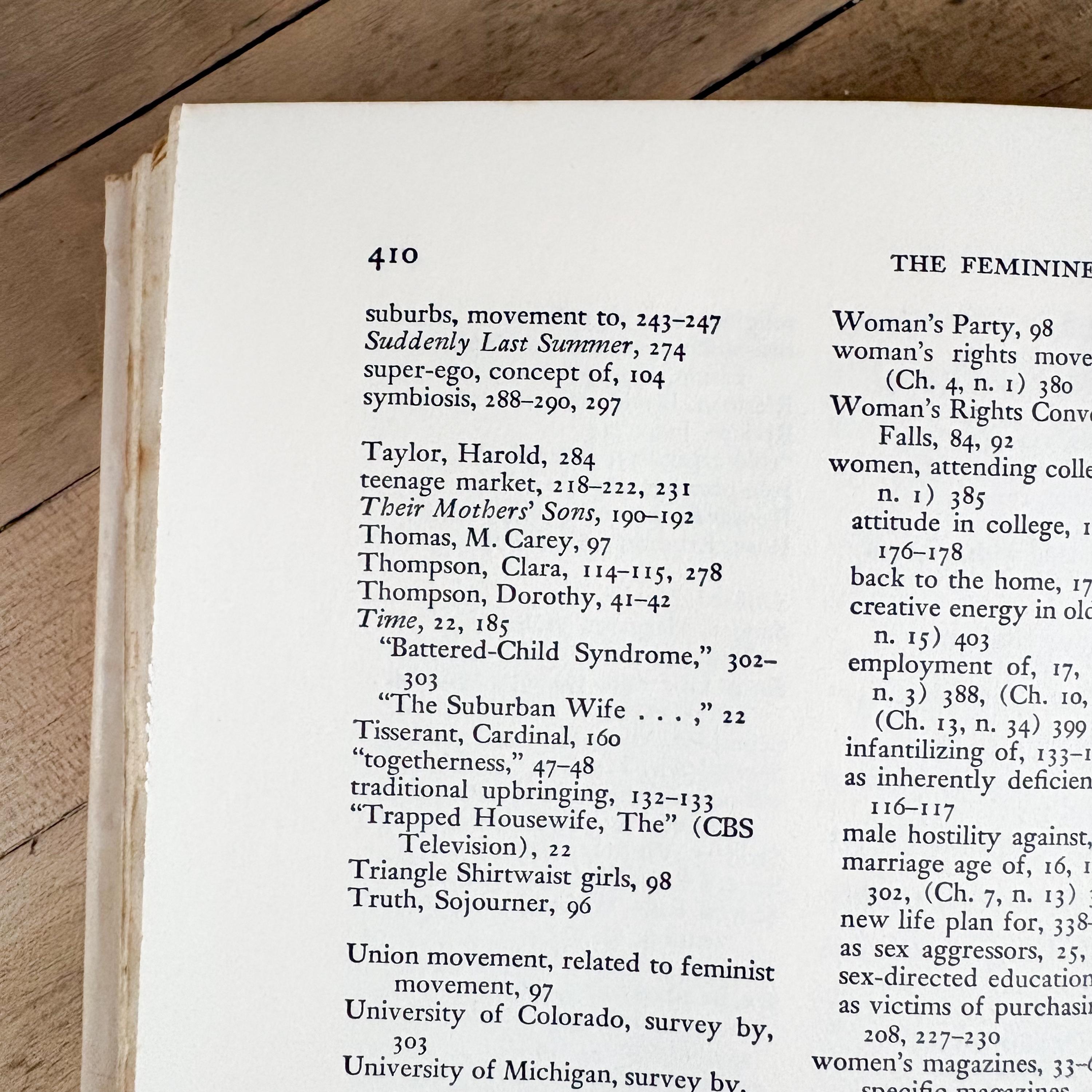 The Feminine Mystique by Betty Friedan, 1st Edition 5th Printing 1963 ...