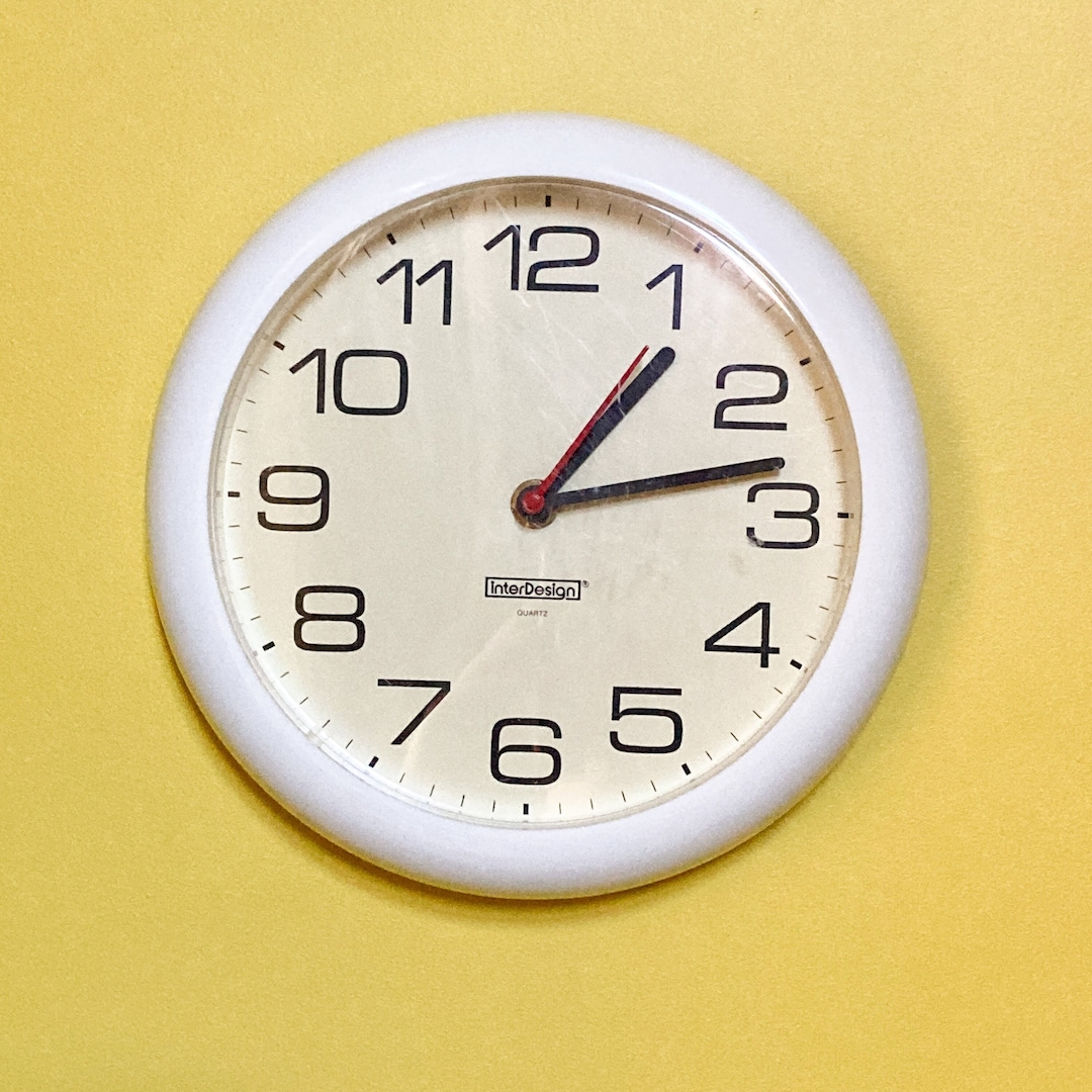 Interdesign 1984 Wall Clock, Vintage Plastic Frame Hanging Wall Clock ...