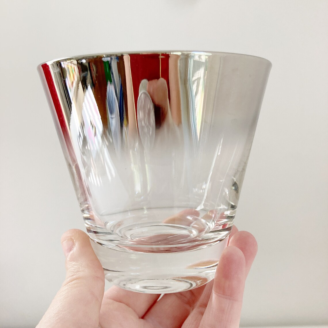 Vitreon Queen's Lusterware Silver Fade Tumbler Glasses: Mid-century ...