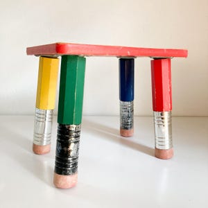 Pierre Sala Pencil Stool, Vintage 1980s Pierre Sala Decor, Vintage 80s ...