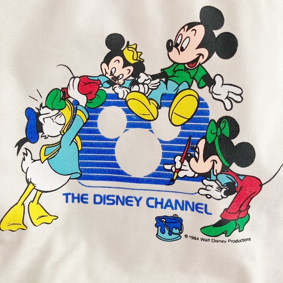 1984 Disney Channel Canvas Fold-Over Tote, Vintage De… - Gem