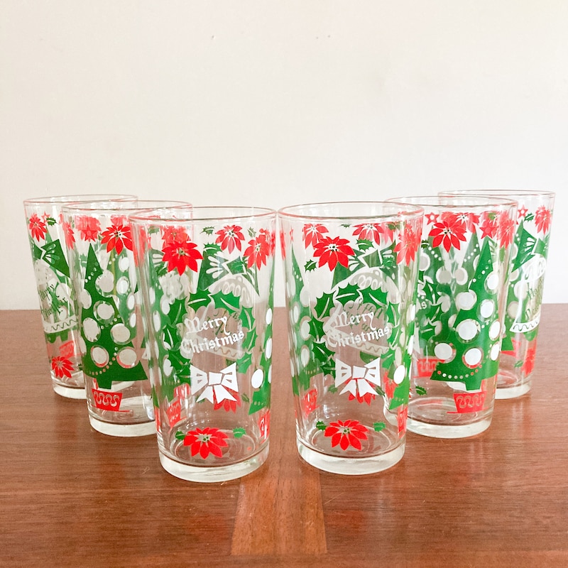 Christmas Glassware - Etsy